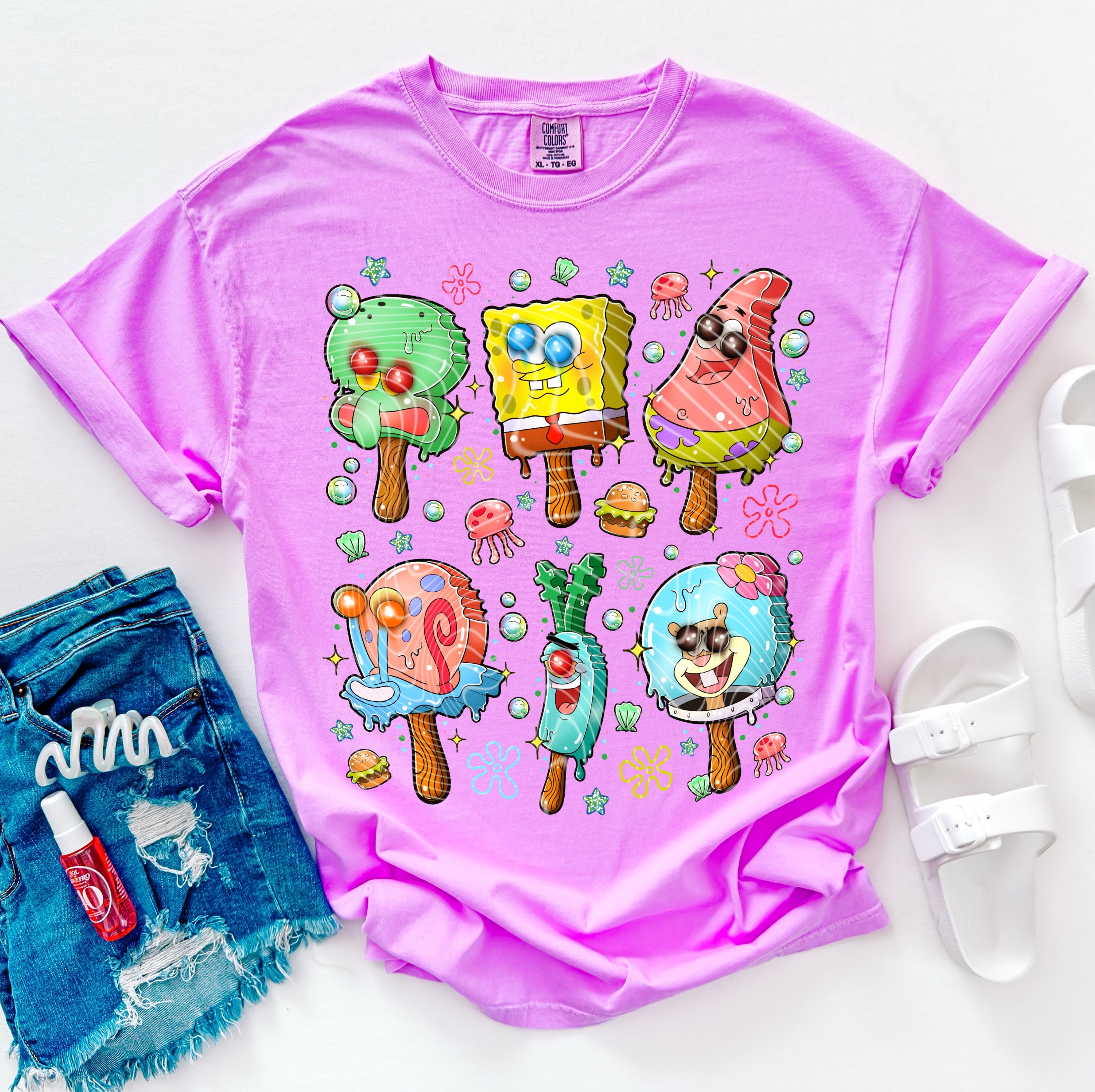Underwater Sponge Ice Cream DTF – WestCoast Custom Creations